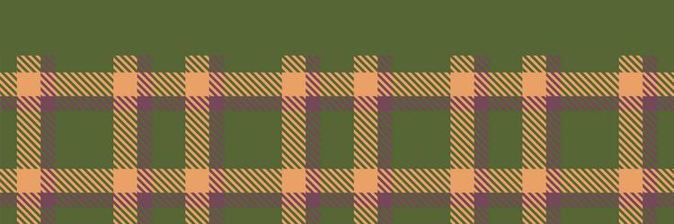 Military green check plaid border seamless Vector Image
