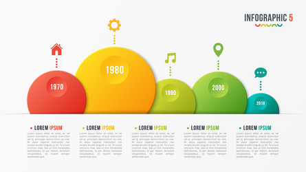 Paper style infographic timeline design template Vector Image
