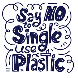 Say no to single use plastic Royalty Free Vector Image