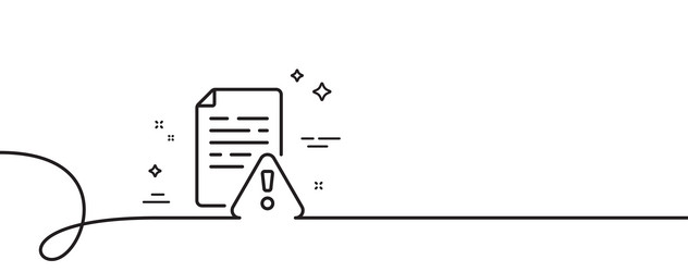 Instruction manual line icon warning file sign Vector Image