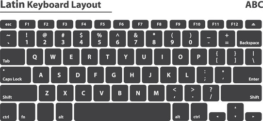 Smartphone keyboard alphabet buttons Royalty Free Vector