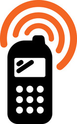 Smile mobile phone logo Royalty Free Vector Image