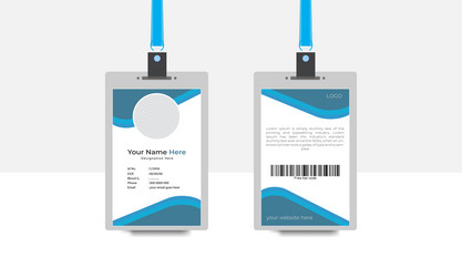 Modern simple clean id card design personal ident Vector Image