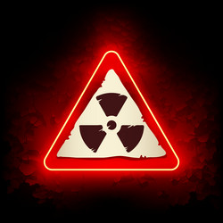 Caution sign x-ray radiation on white background Vector Image