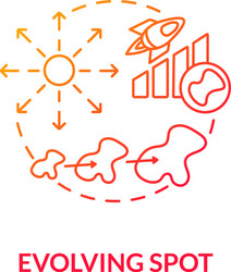 Evolving spot concept icon Royalty Free Vector Image