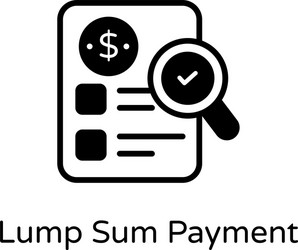 Lump sum payment Royalty Free Vector Image - VectorStock