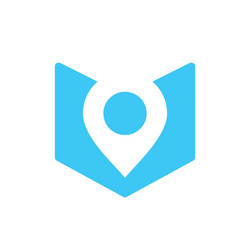 Location book logo icon design map book icon Vector Image