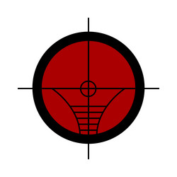 Sniper scope cartoon Royalty Free Vector Image