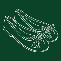 Cartoon - pair women ballet flats Royalty Free Vector Image