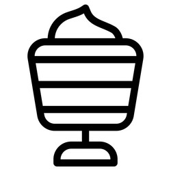 Layered trifle line Royalty Free Vector Image - VectorStock