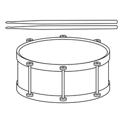 Djembe drum outline icon on white background Vector Image