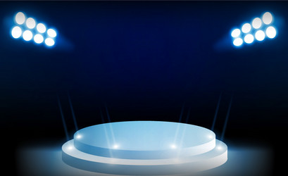 Spotlight and glowing stage Royalty Free Vector Image