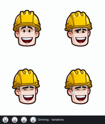 Construction worker - expression positive n Vector Image