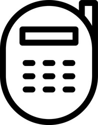 Flat line antenna single icon symbol sign logo Vector Image