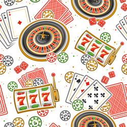 Seamless pattern for casino Royalty Free Vector Image