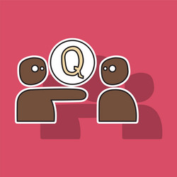Logo quora website icon social media Royalty Free Vector