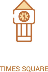 Two color times square icon from tools Royalty Free Vector