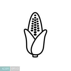 Corncob isolated icon vegetable sign Royalty Free Vector