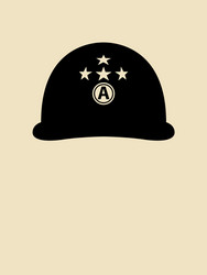 Flat vintage world war ii army helmet graph Vector Image
