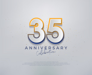 Modern 35th anniversary design premium Royalty Free Vector