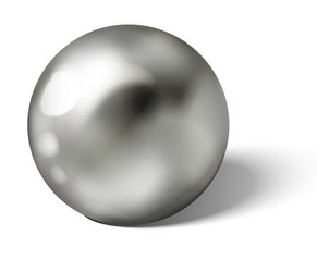 Silver or steel ball Royalty Free Vector Image