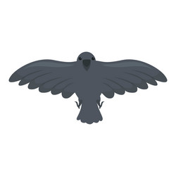 Top view fly crow icon cartoon flight art Vector Image