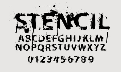 Grunge font 009 Royalty Free Vector Image - VectorStock