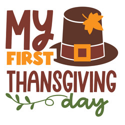 Thanksgiving day calligraphy lettering slogans Vector Image