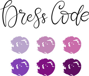 Wedding dress code color palette Royalty Free Vector Image
