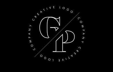 Gp g p letter logo with gold melted metal splash Vector Image