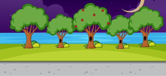 Day and night nature scene Royalty Free Vector Image