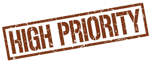 High priority stamp Royalty Free Vector Image - VectorStock