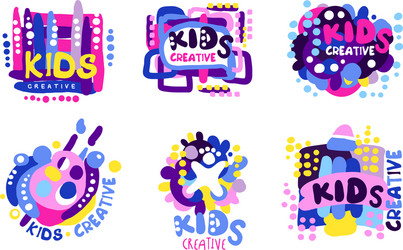 Creative kids art concept class Royalty Free Vector Image