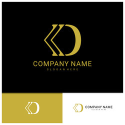 Letter d k logo template creative Royalty Free Vector Image