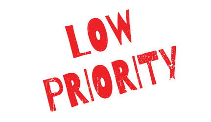 Low priority rubber stamp Royalty Free Vector Image