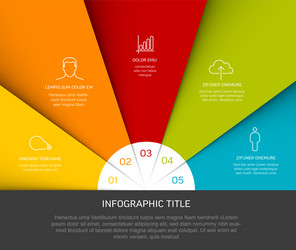 Multipurpose infographic five elements template Vector Image