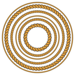 Round rope frame isolated on white background Vector Image