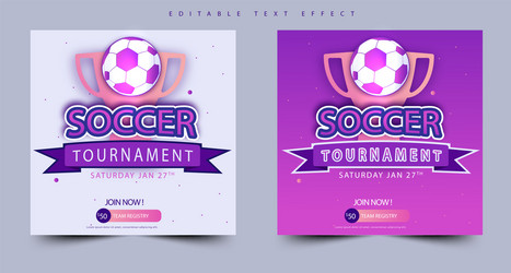 Soccer tournament event design conceptual modern Vector Image