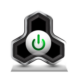 Techno futuristic start power button Royalty Free Vector