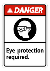 Notice sign eye protection required symbol Vector Image