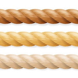 Realistic rope different thickness Royalty Free Vector Image