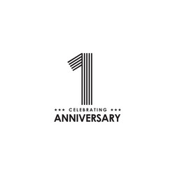 1st year anniversary logo design template Vector Image