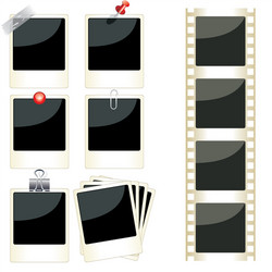 Photo frames and pin Royalty Free Vector Image