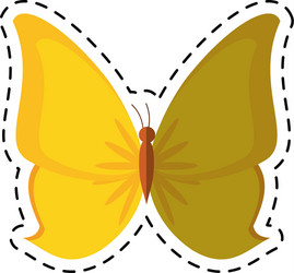 Butterfly animal insect fly shadow Royalty Free Vector Image