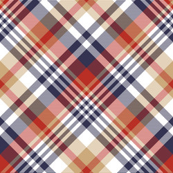 Plaid check pattern in navy blue pink and white Vector Image