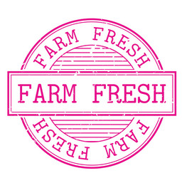 Farm fresh stamp label on transparent Royalty Free Vector