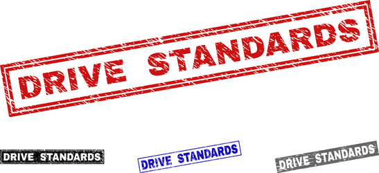 Drive standards rubber stamp Royalty Free Vector Image
