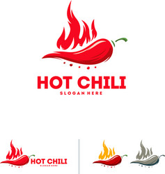 Hot chilli pepper restaurant concept logo design Vector Image