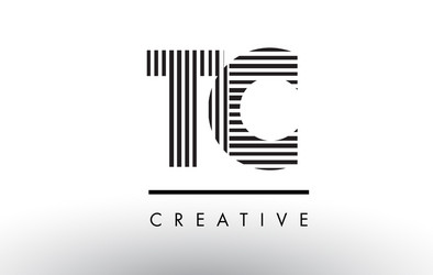 Tc modern letter logo design with swoosh Vector Image