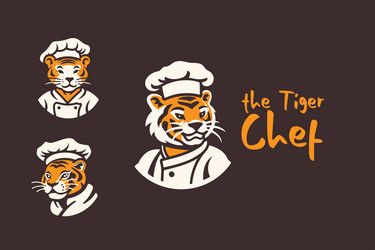 Tiger head logo icon mascot Royalty Free Vector Image